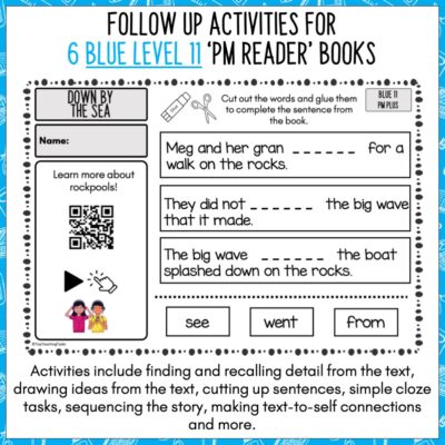 Blue Level 11 PM Readers Follow Up Activities - Top Teaching Tasks