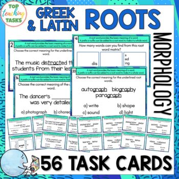 Prefixes, Suffixes and Greek and Latin Root Word Task Cards Bundle ...