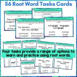 Greek and Latin Root Word Task Cards | Morphology Task Cards - Top ...