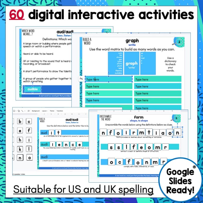 Greek and Latin Root Word Digital Task Card Activities | Morphology ...