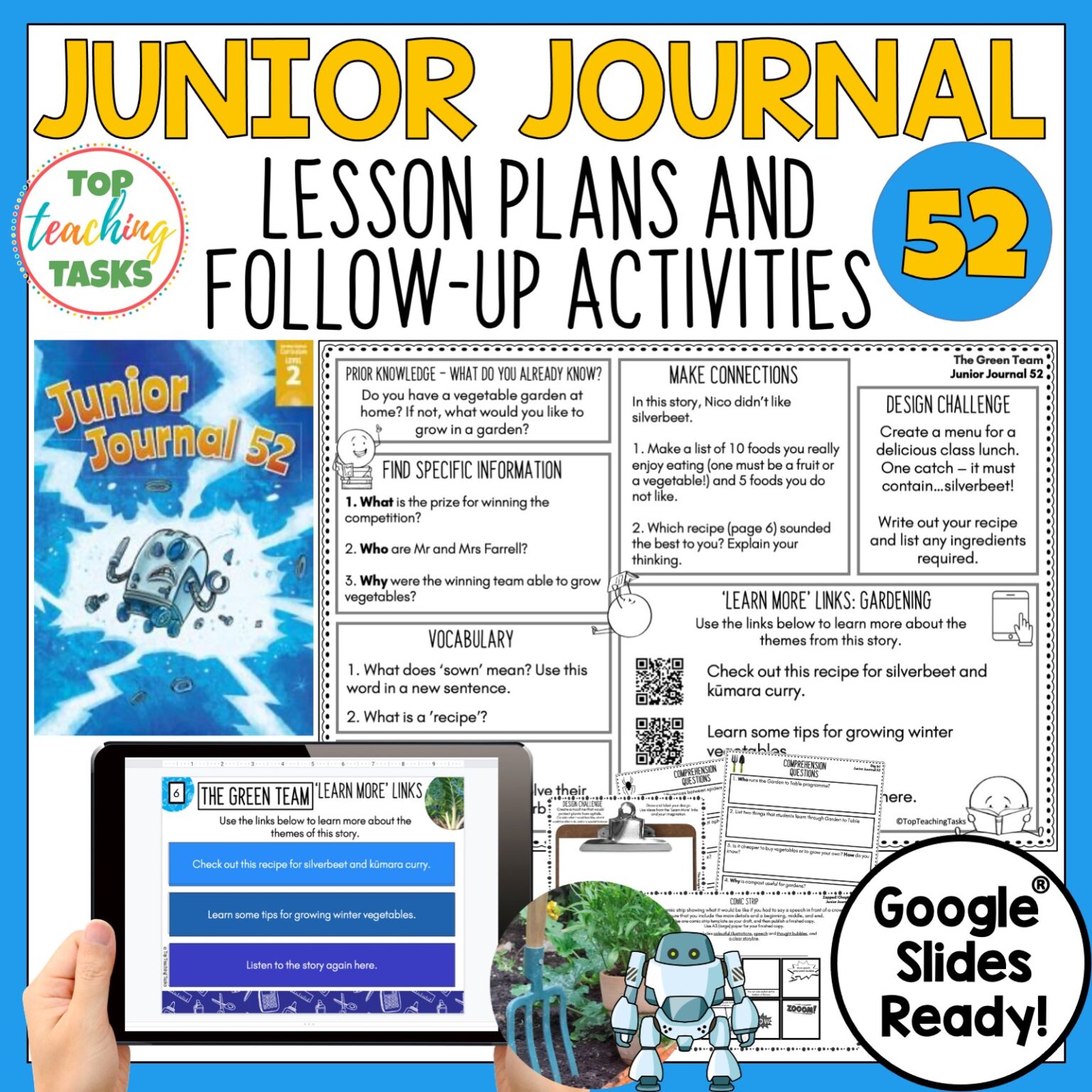 NZ Junior Journal 52 Activities and Lesson Plans - Top Teaching Tasks