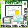 Prefixes Digital Task Card Activities Volume Two | Morphology ...