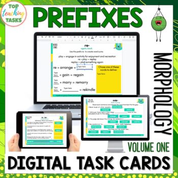 Prefixes Digital Task Card Activities Volume Two | Morphology ...