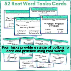 Prefixes, Suffixes and Greek and Latin Root Word Task Cards Bundle ...