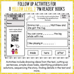 Yellow Level 7 PM Readers Follow Up Activities - Top Teaching Tasks