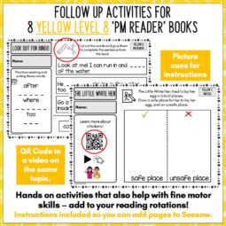 Yellow Level 8 PM Readers Follow Up Activities - Top Teaching Tasks