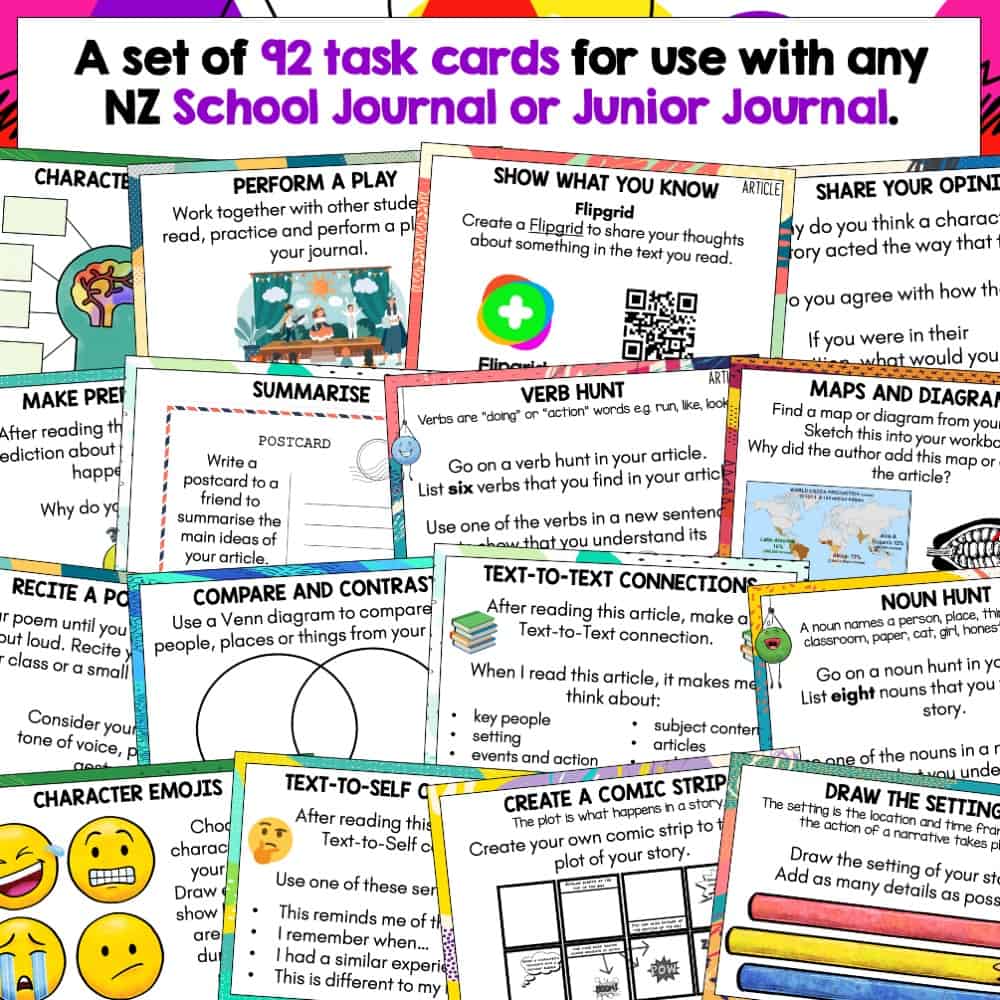 NZ School Journal and Junior Journal Independent Task Cards - Top ...