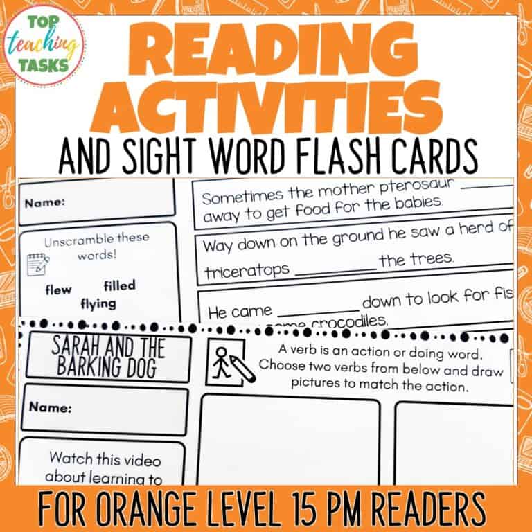 Orange Level 15 PM Readers Follow Up Activities - Top Teaching Tasks