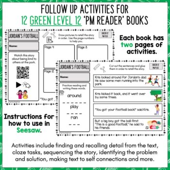 Green Level 12 PM Readers Follow Up Activities - Top Teaching Tasks