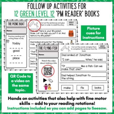 Green Level 12 PM Readers Follow Up Activities - Top Teaching Tasks