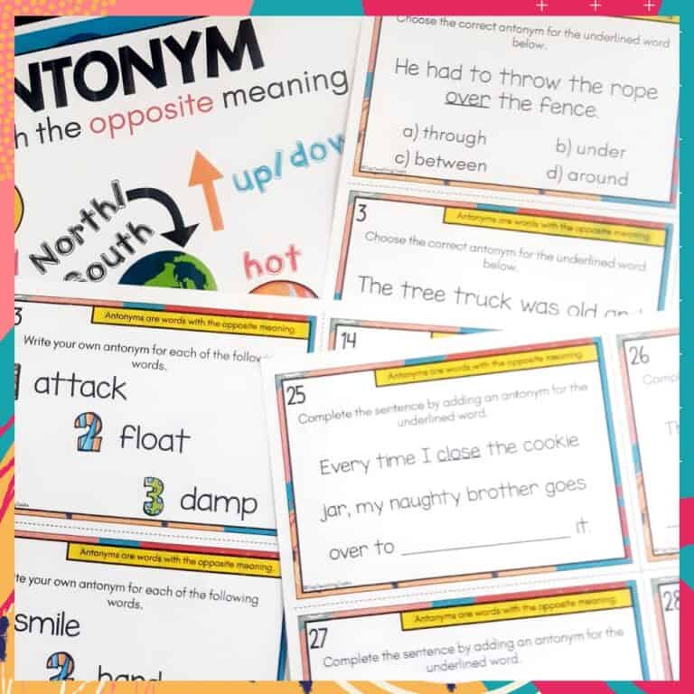 Antonyms Task Cards | Semantic Task Cards - Top Teaching Tasks