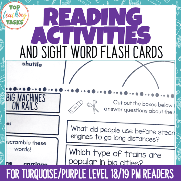 Purple Level 20 PM Readers Follow Up Activities - Top Teaching Tasks