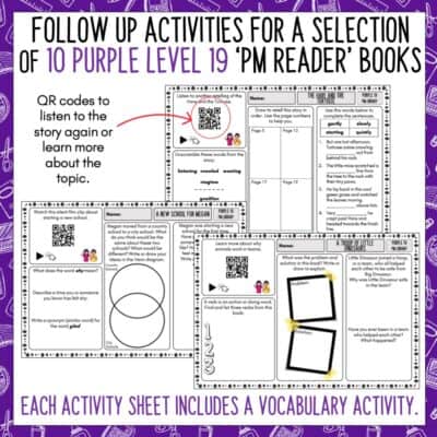 Purple Level 19 PM Readers Follow Up Activities - Top Teaching Tasks