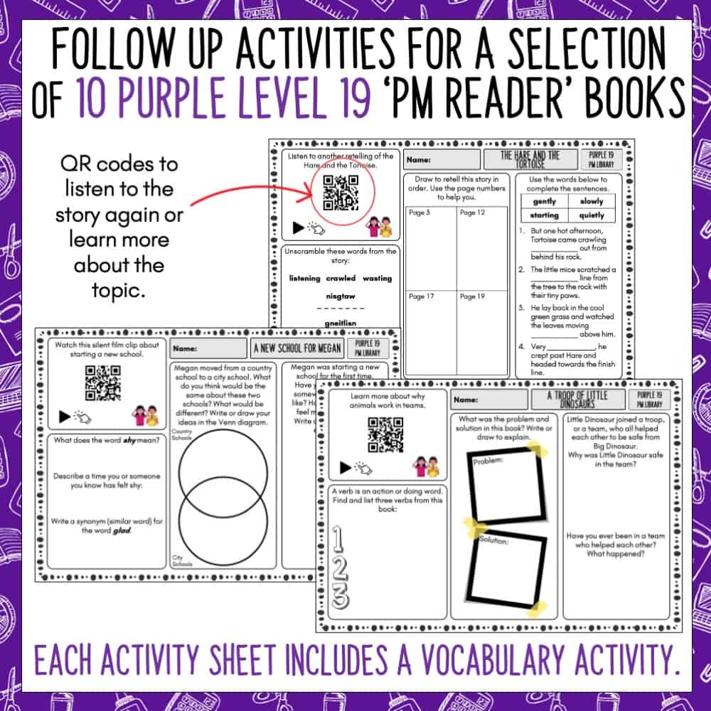 Purple Level 19 PM Readers Follow Up Activities - Top Teaching Tasks