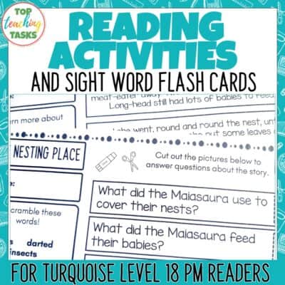Turquoise Level 18 PM Readers Follow Up Activities - Top Teaching Tasks