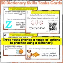 Dictionary Skills Task Cards - Top Teaching Tasks