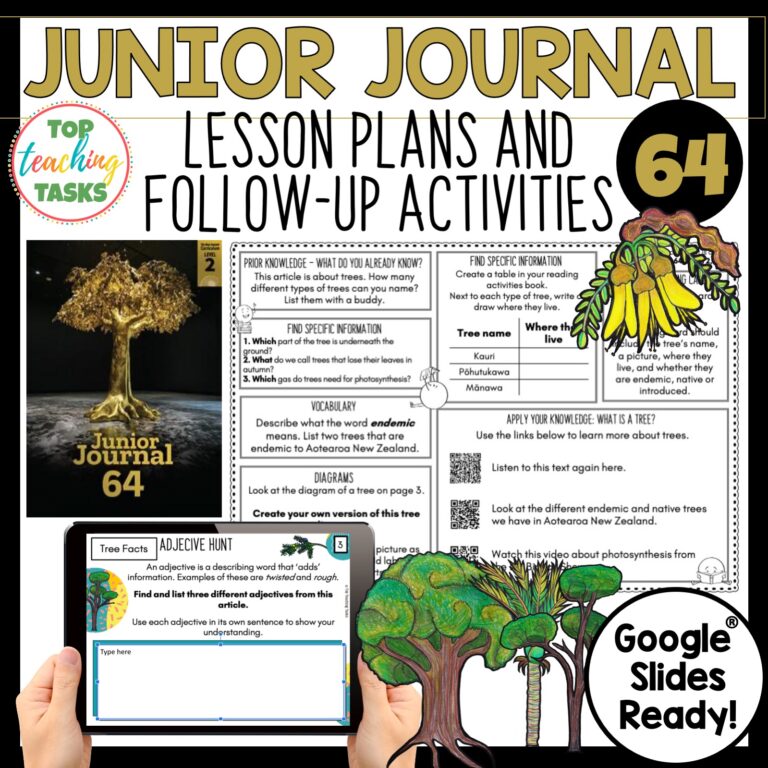 NZ Junior Journal 64 Activities and Lesson Plans - All About Trees ...