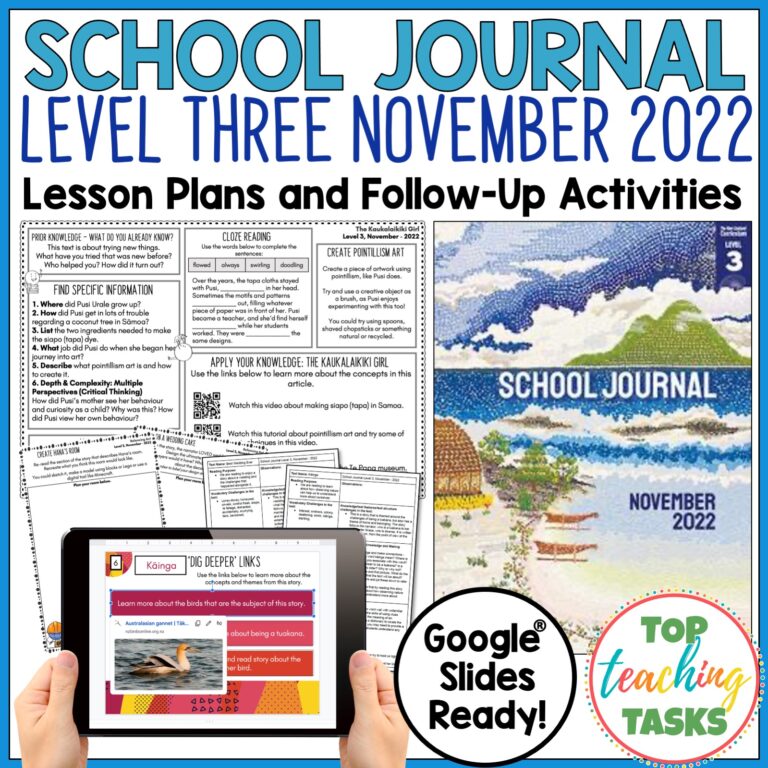 NZ School Journal Level 3 November 2022 Follow Up Activities - Top ...