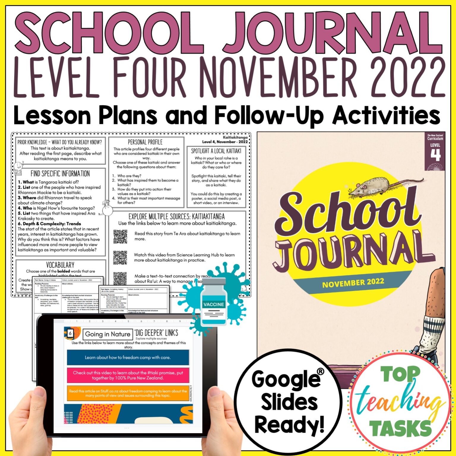 NZ School Journal Level 4 November 2022 Follow Up Activities - Top ...