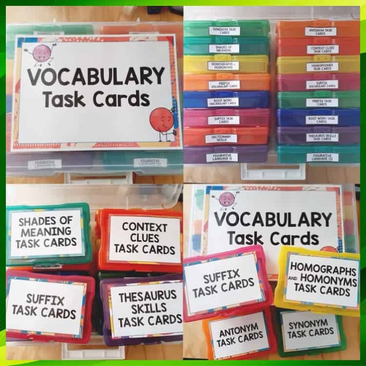Vocabulary Task Card Mega Bundle - Morphology, Semantics, Figurative ...