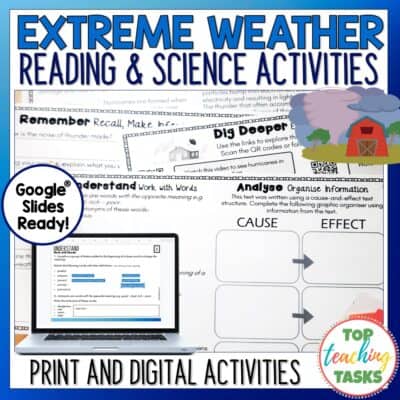 Extreme Weather Reading Comprehension and Science Passages and ...