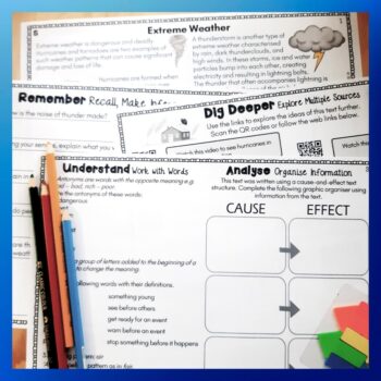Extreme Weather Reading Comprehension and Science Passages and ...