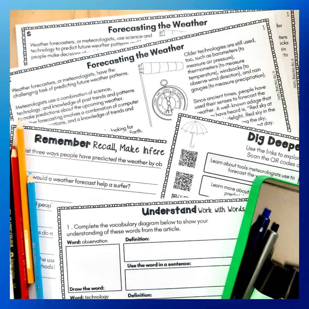 Forecasting the Weather Reading Comprehension and Science Passages ...