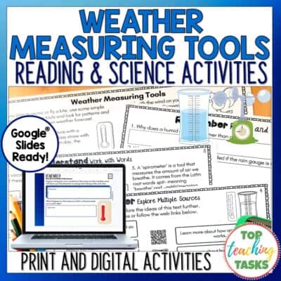 Weather Measuring Tools Reading and Science Passages and Activities ...