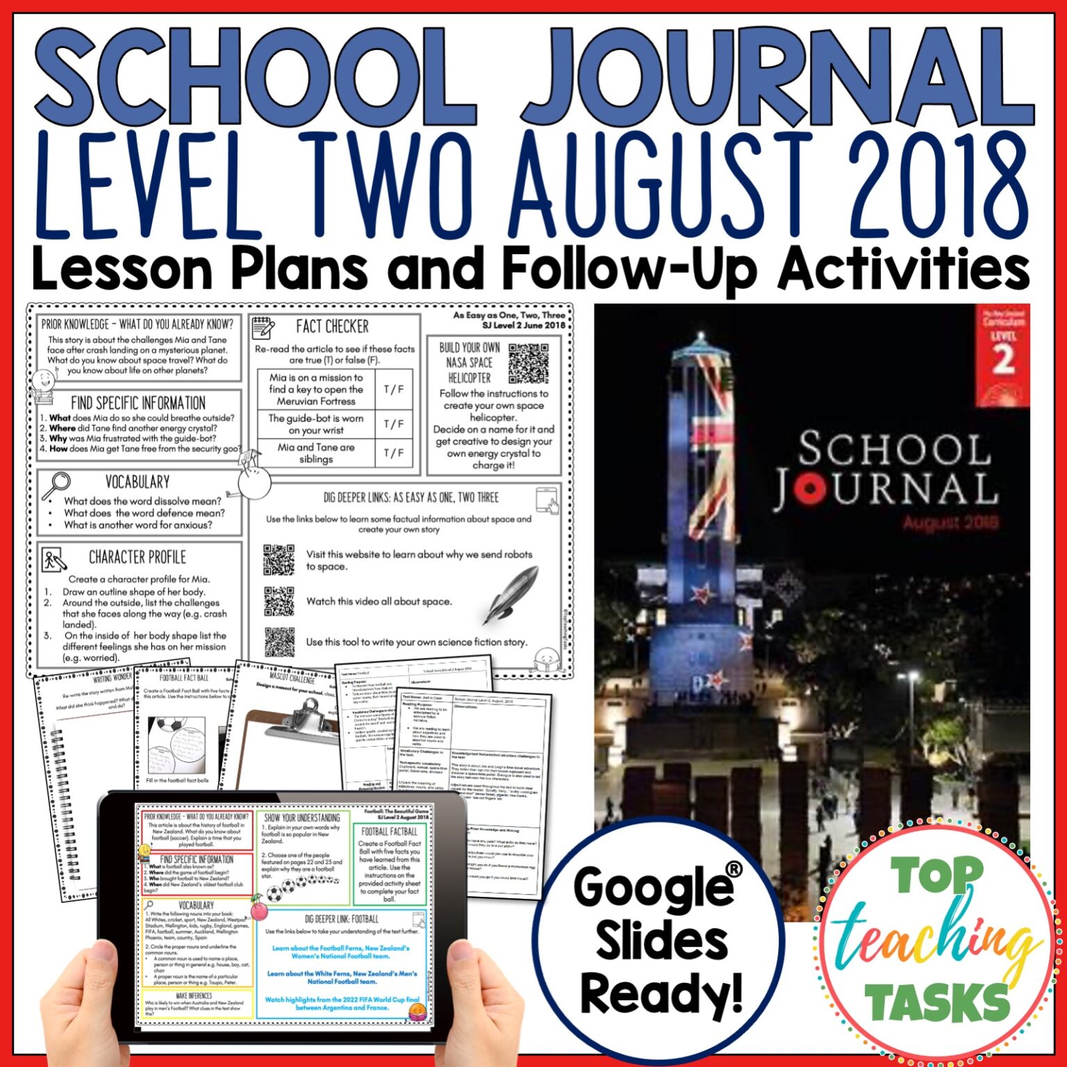 NZ School Journal Level 2 August 2018 Follow Up Activities - Top ...