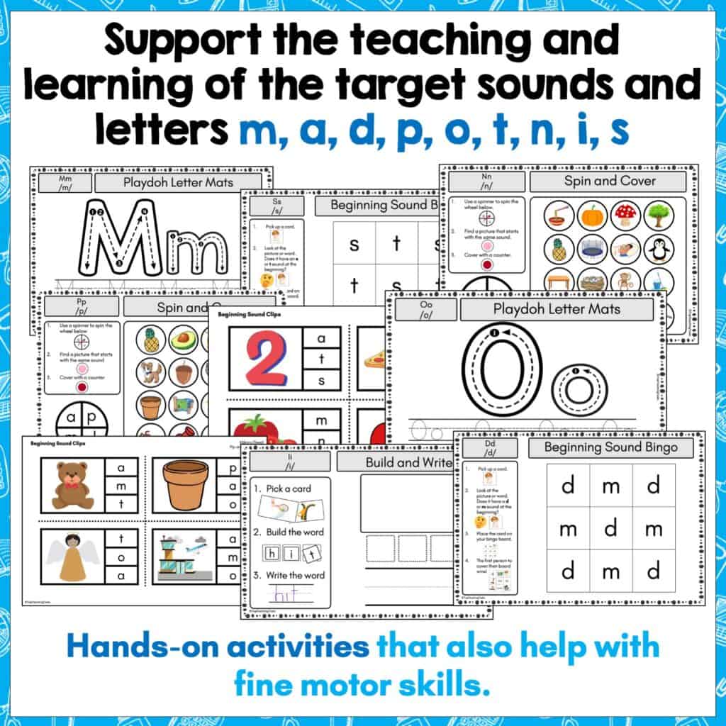 Phonics and Structured Literacy Activities Set One: 9 Focus Sounds ...