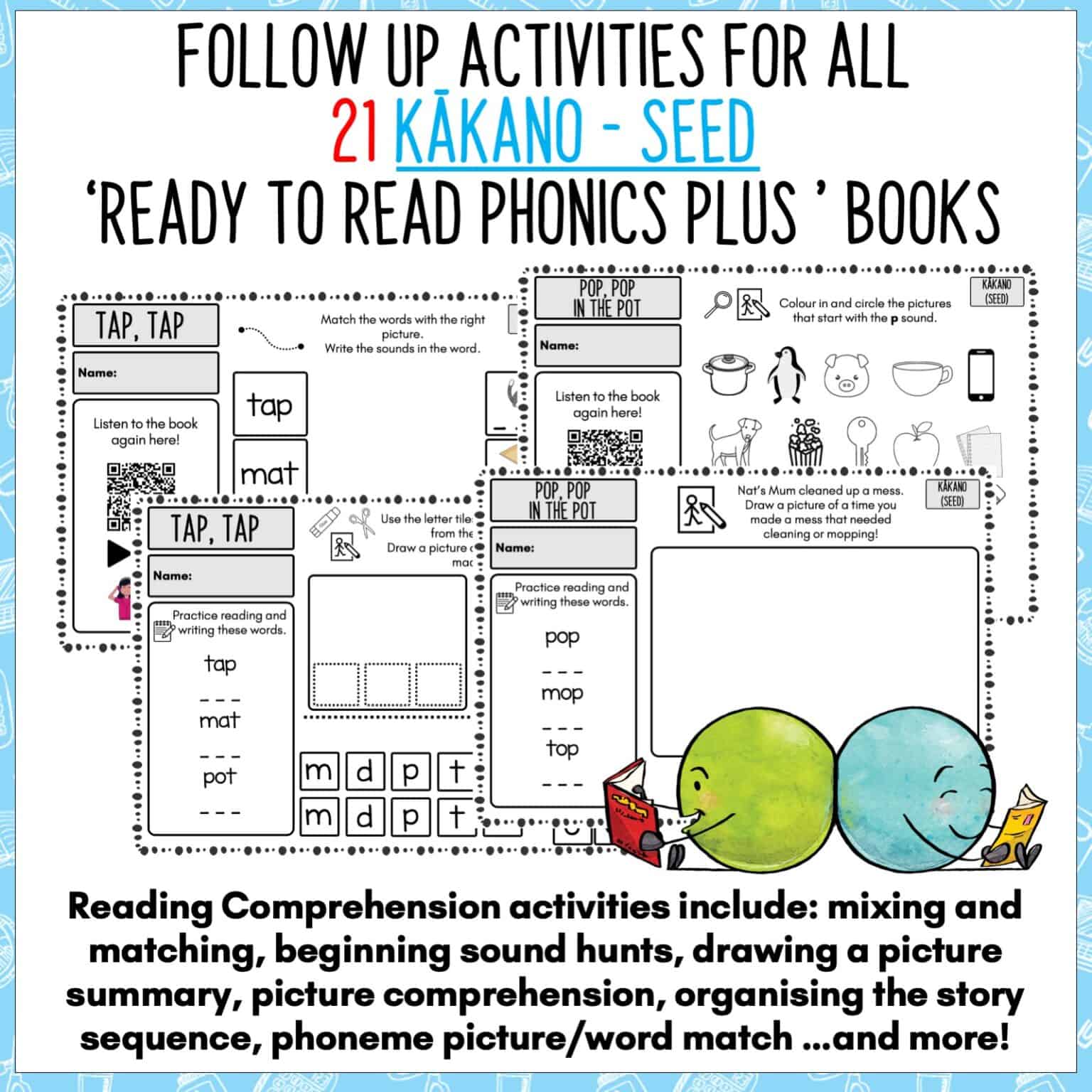 Ready to Read Phonics Plus Kākano Seed Activities BUNDLE - Top Teaching ...