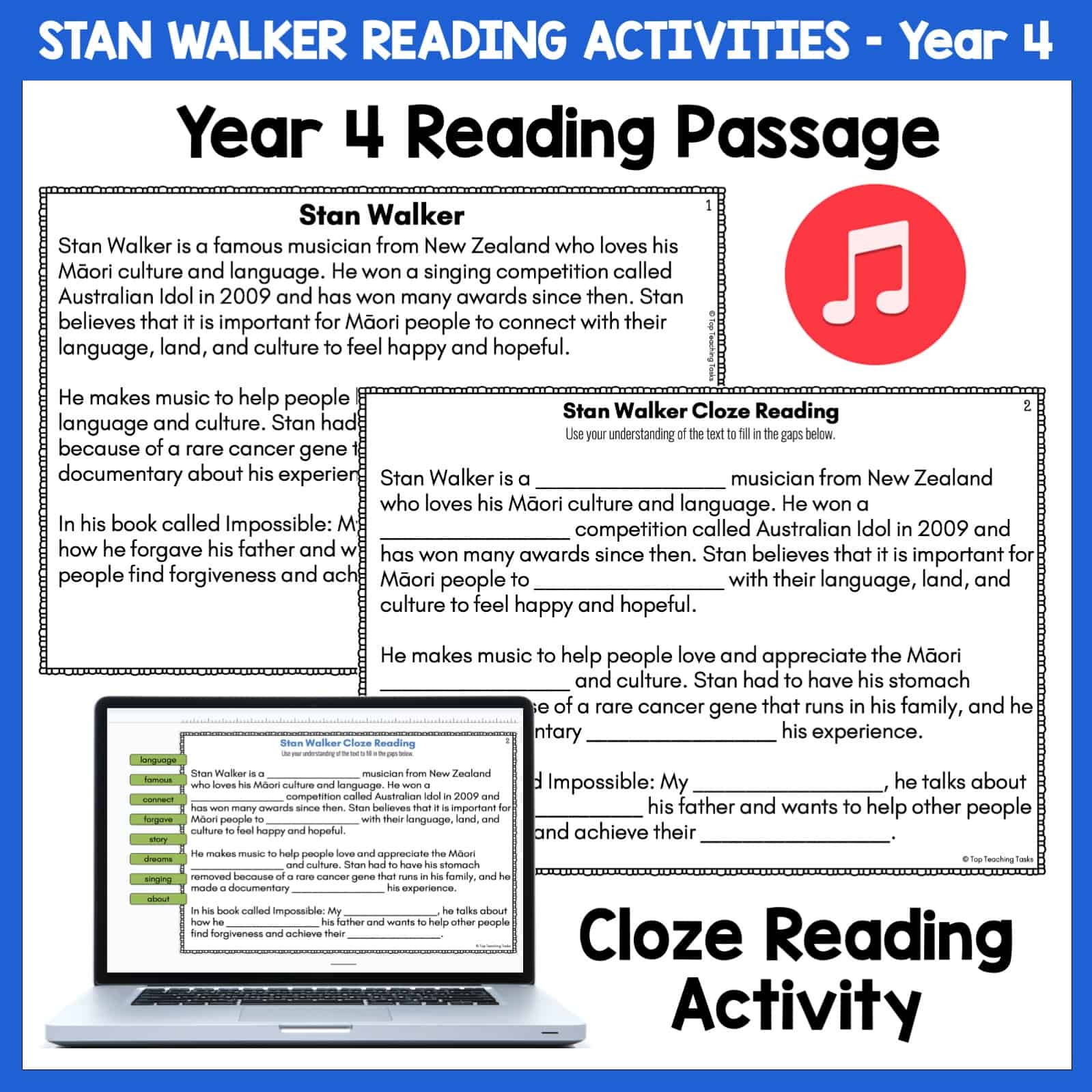 Stan Walker Reading Comprehension and Literacy Passages and Activities ...
