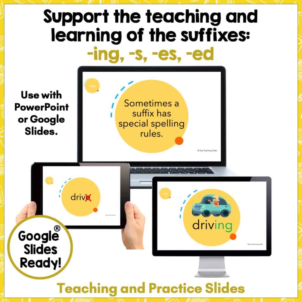 Phonics and Structured Literacy Teaching Slides: Suffixes -ing, -s, -es ...