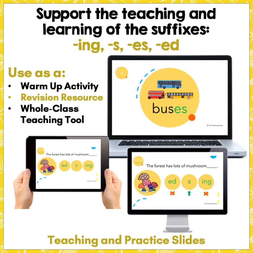 Phonics and Structured Literacy Teaching Slides: Suffixes -ing, -s, -es ...