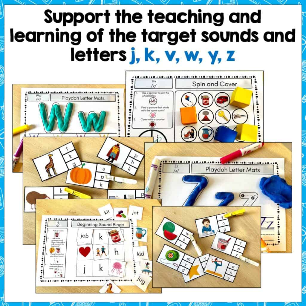 Phonics and Structured Literacy Activities Set Three: 6 Focus Sounds ...