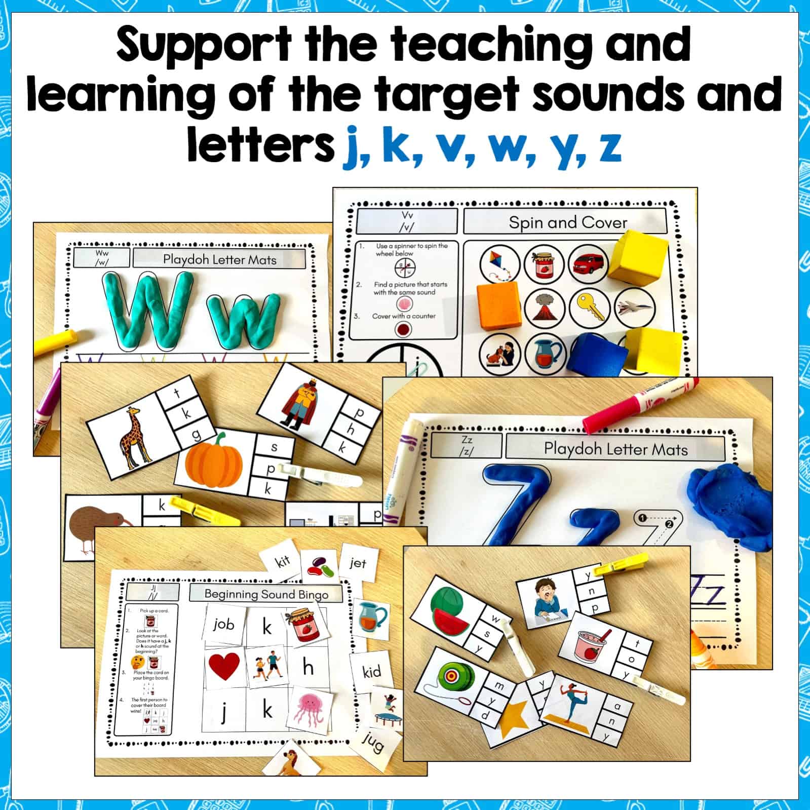 Phonics and Structured Literacy Activities Set Three: 6 Focus Sounds ...