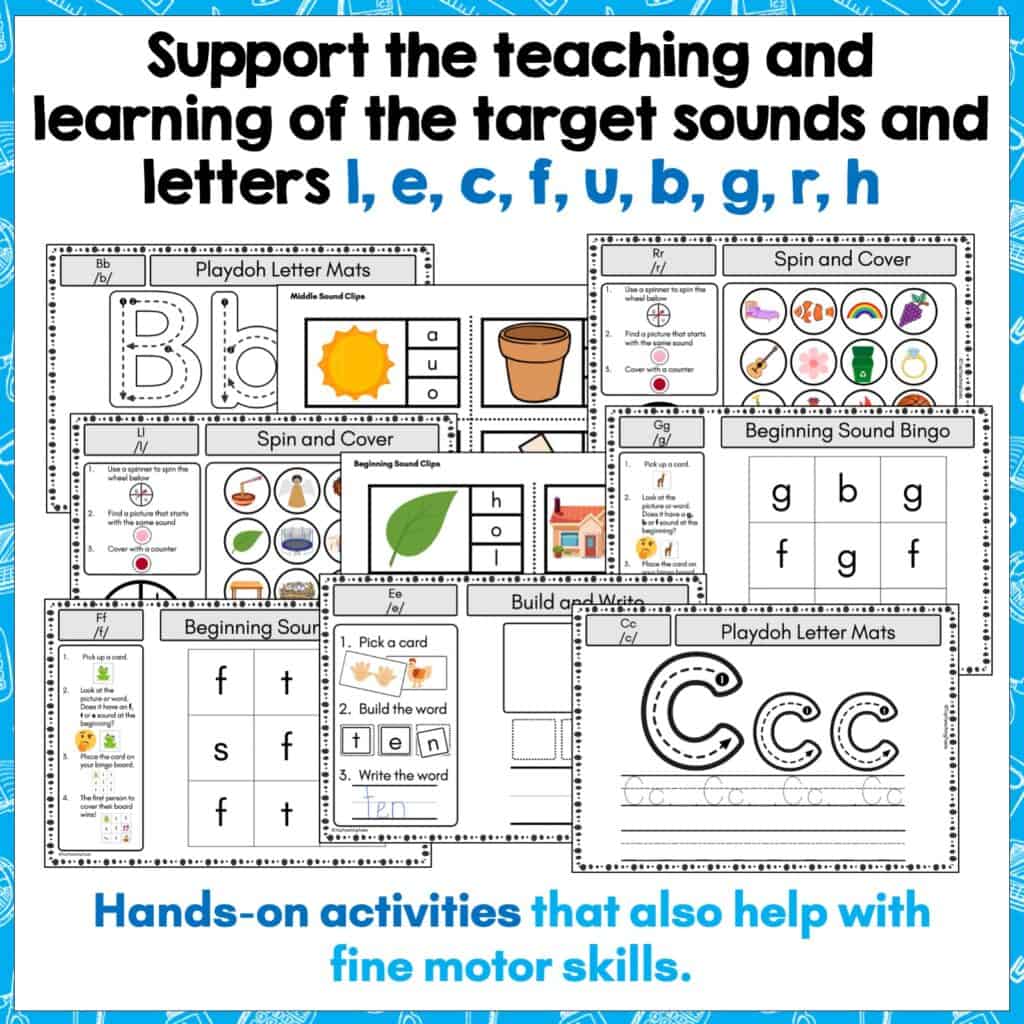 Phonics and Structured Literacy Activities Set Two: 9 Focus Sounds ...