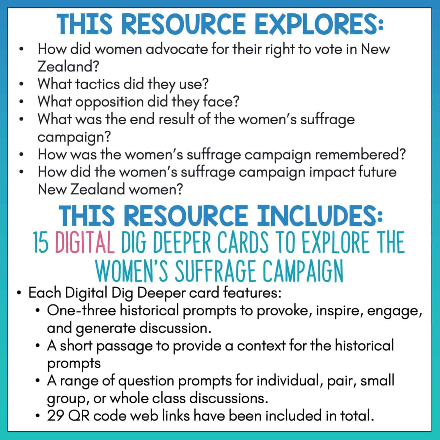 Women and the Vote Historical Prompt Digital Task Cards - New Zealand ...