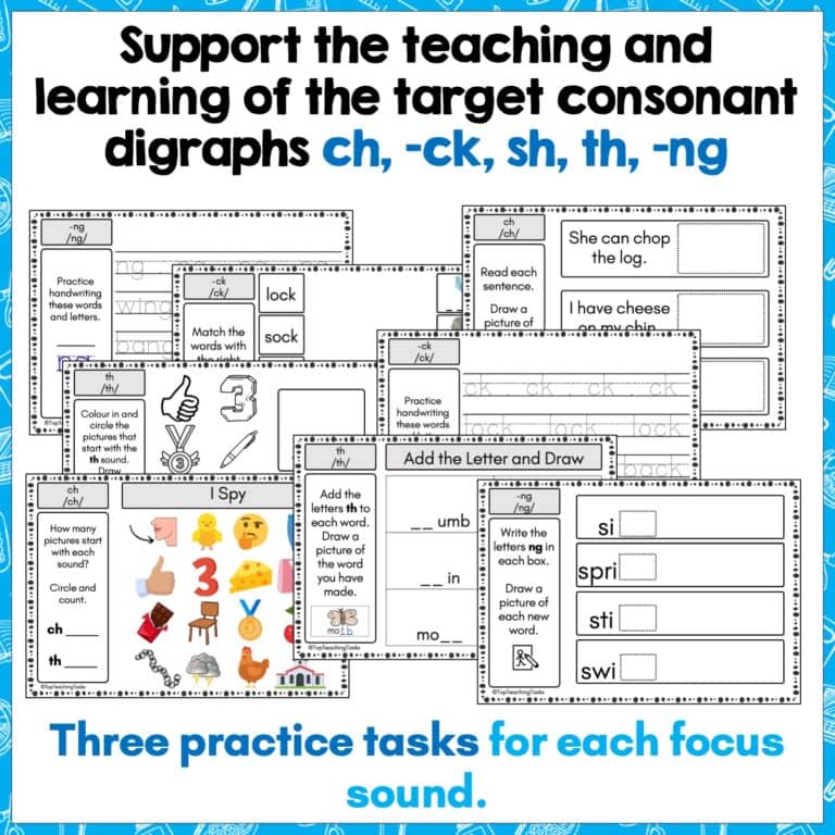Phonics and Structured Literacy Activities - Consonant Digraphs - Top ...