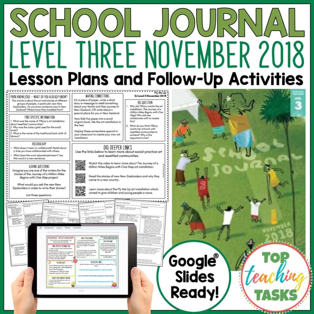 NZ School Journal Level 3 November 2018 Follow Up Activities - Top ...