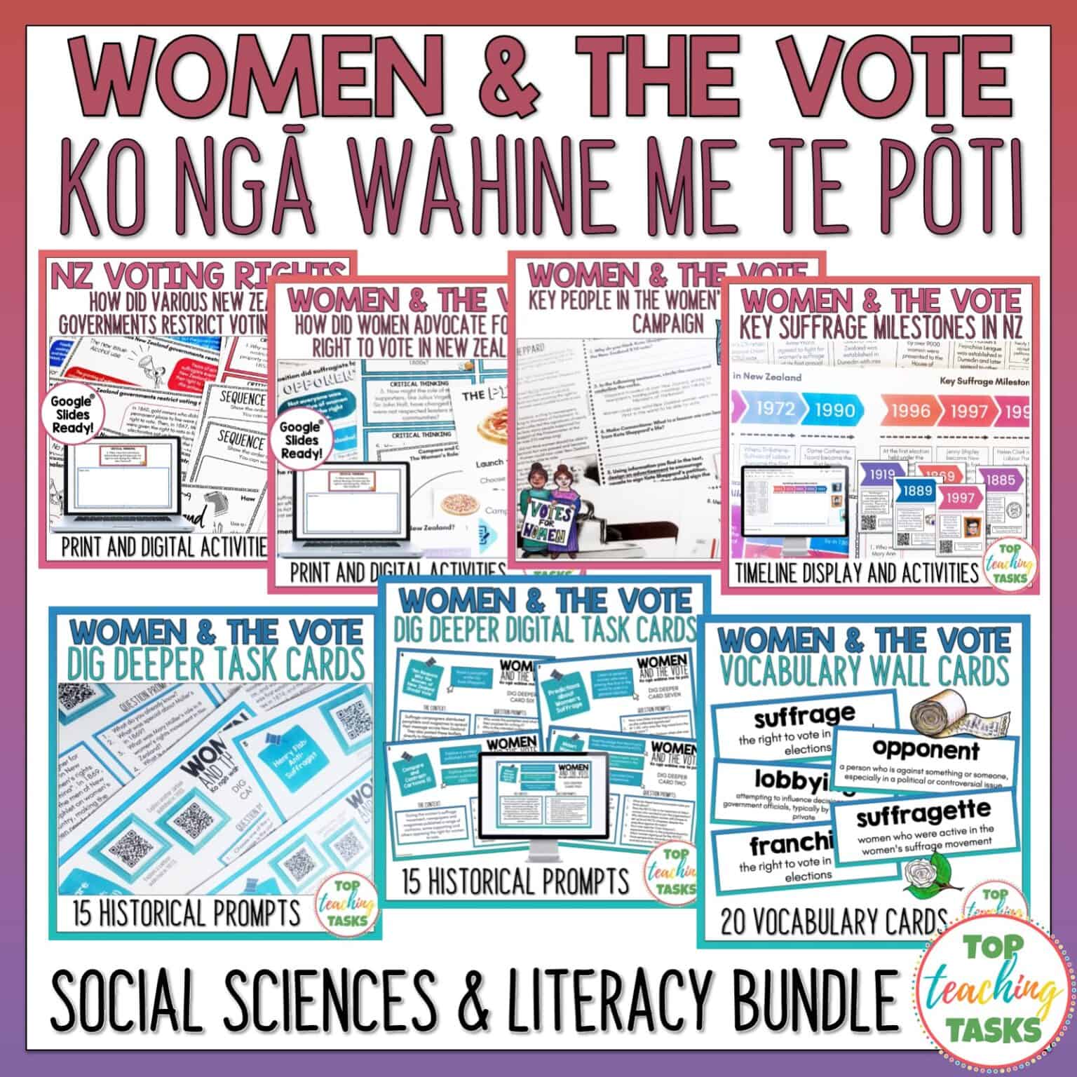 Whole Class Aotearoa New Zealand History Activities - Women and the ...