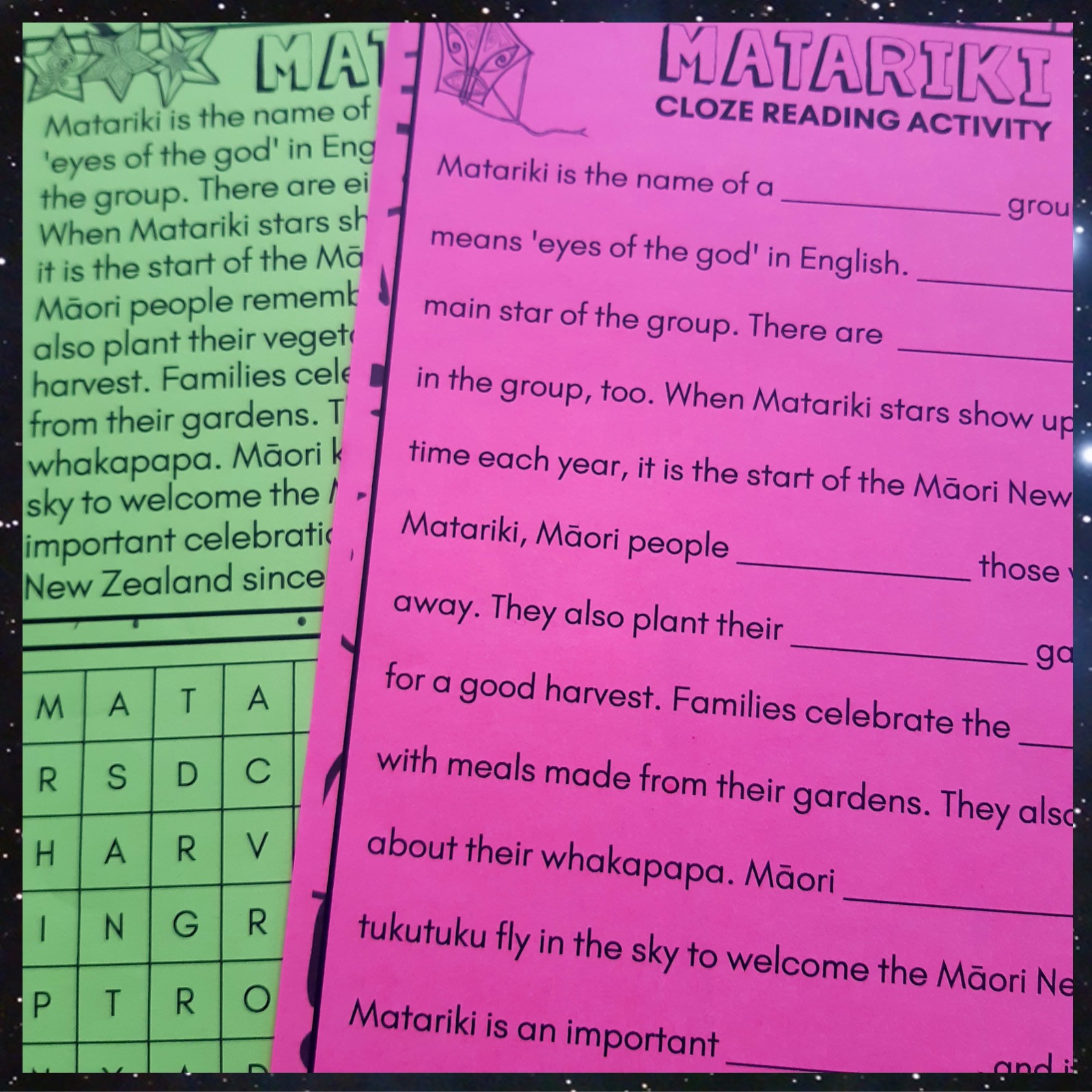 Matariki Reading Comprehension and Literacy Activities Year 2 - Top ...