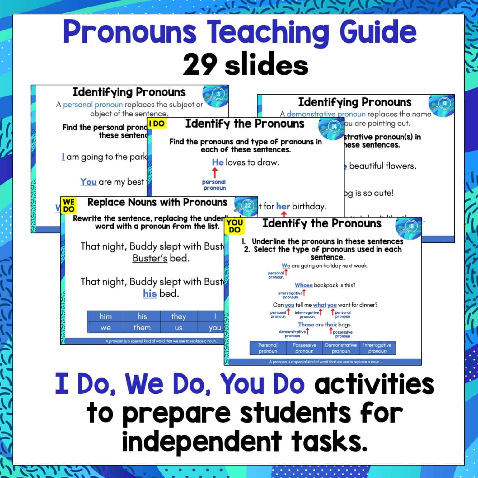 Pronouns Teaching Pack | Grammar Print and Digital Activities - Top ...