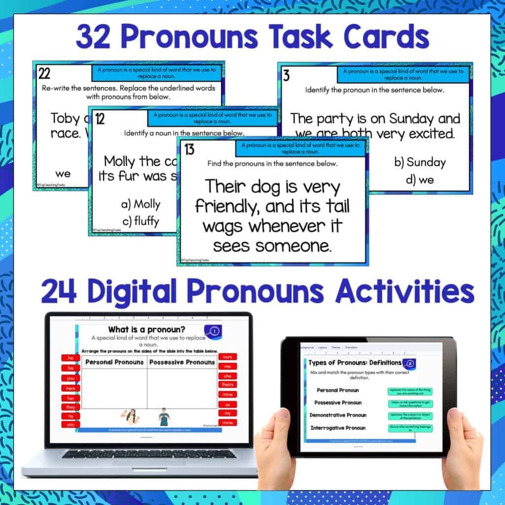 Pronouns Teaching Pack | Grammar Print and Digital Activities - Top ...
