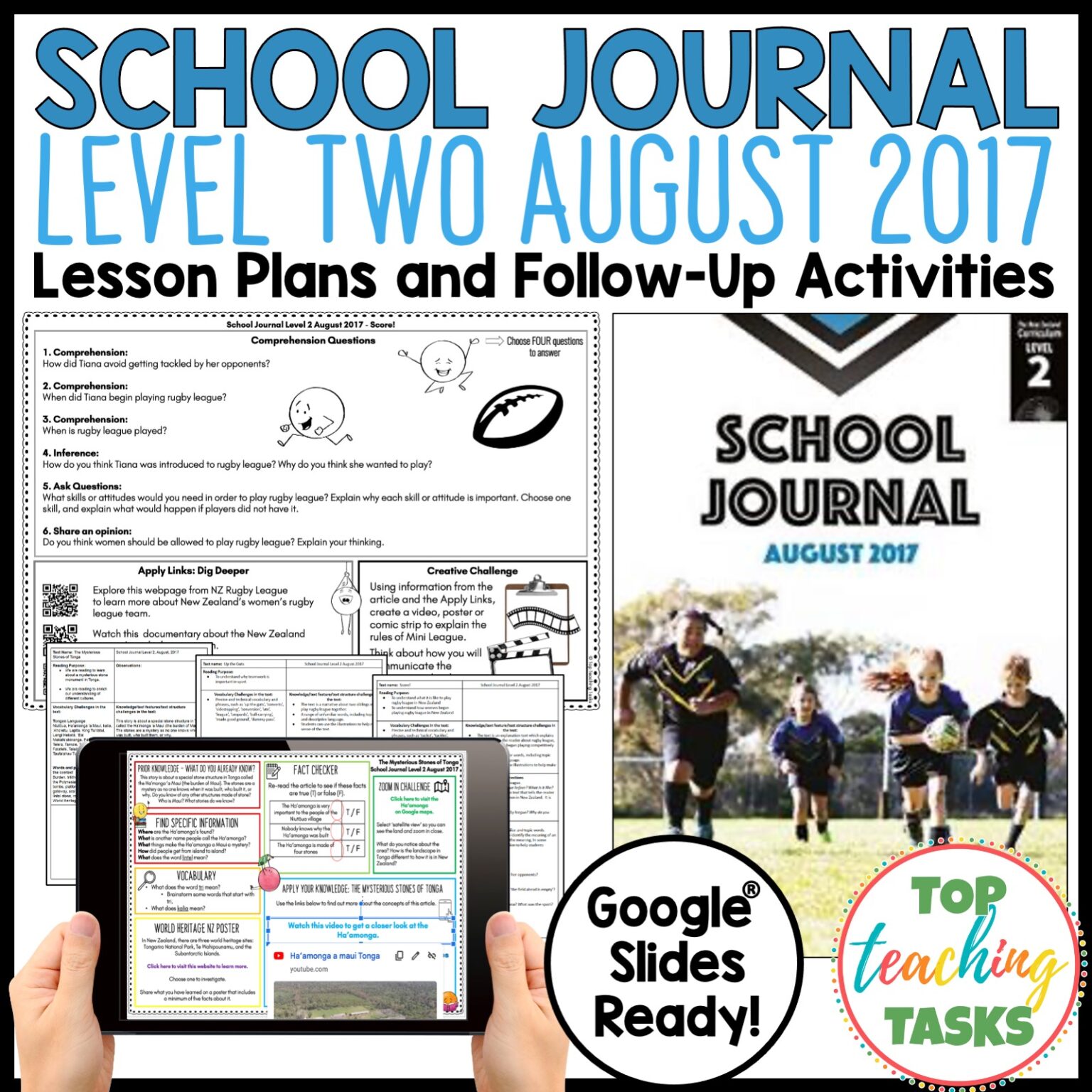 NZ School Journal Level 2 August 2017 Follow Up Activities - Top ...