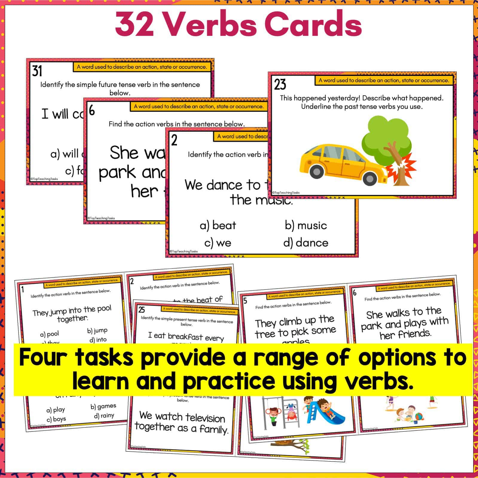 Adjectives Task Cards | Grammar - Syntax Activities - Top Teaching Tasks