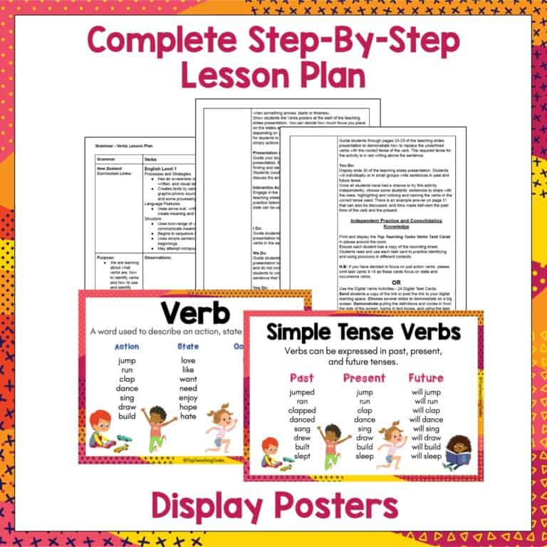 Verbs and Verb Tenses Teaching Pack | Grammar Print and Digital ...