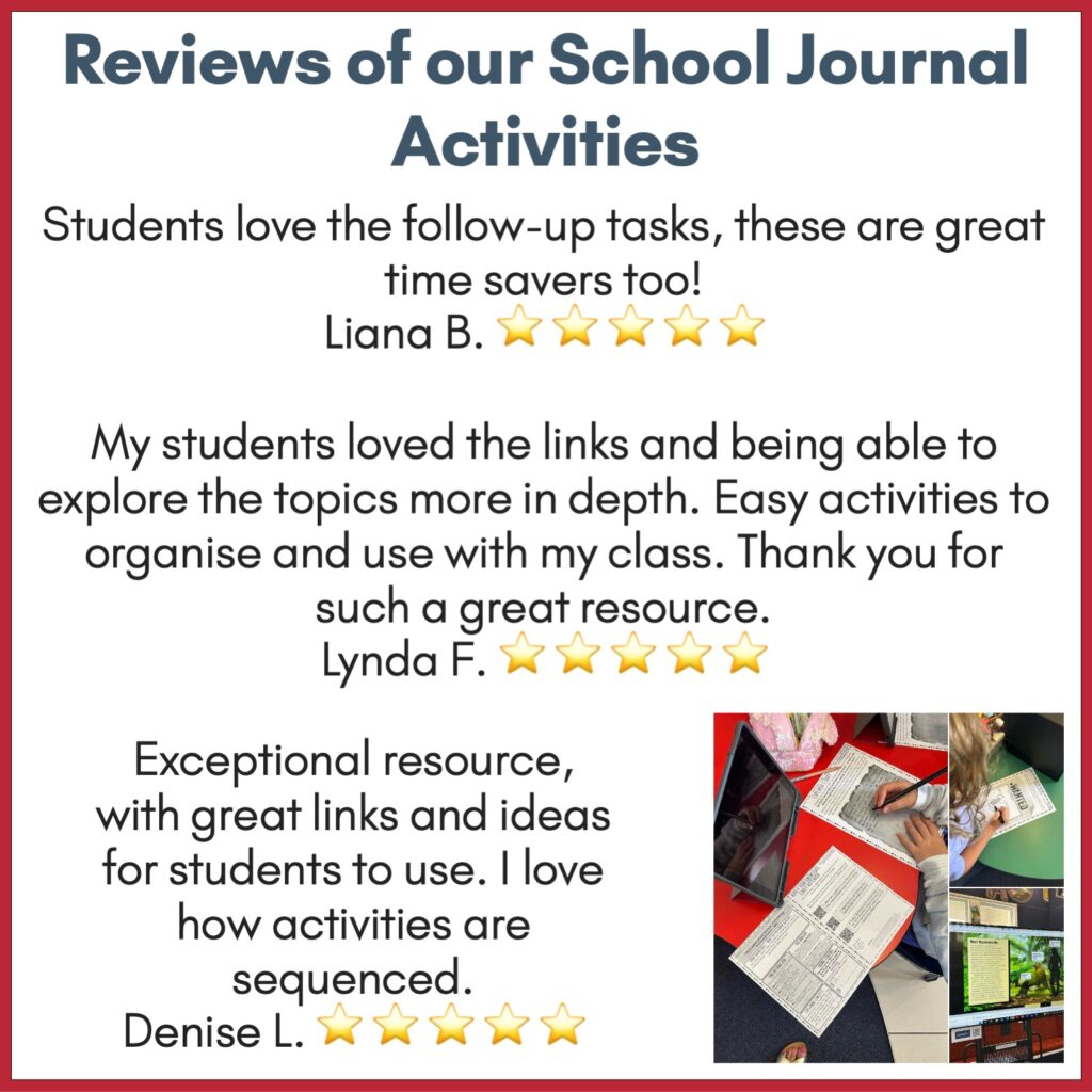 NZ School Journal Level 3 August 2017 Follow Up Activities - Top ...