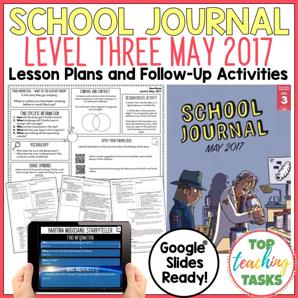 NZ School Journal Level 3 May 2017 Follow Up Activities - Top Teaching ...