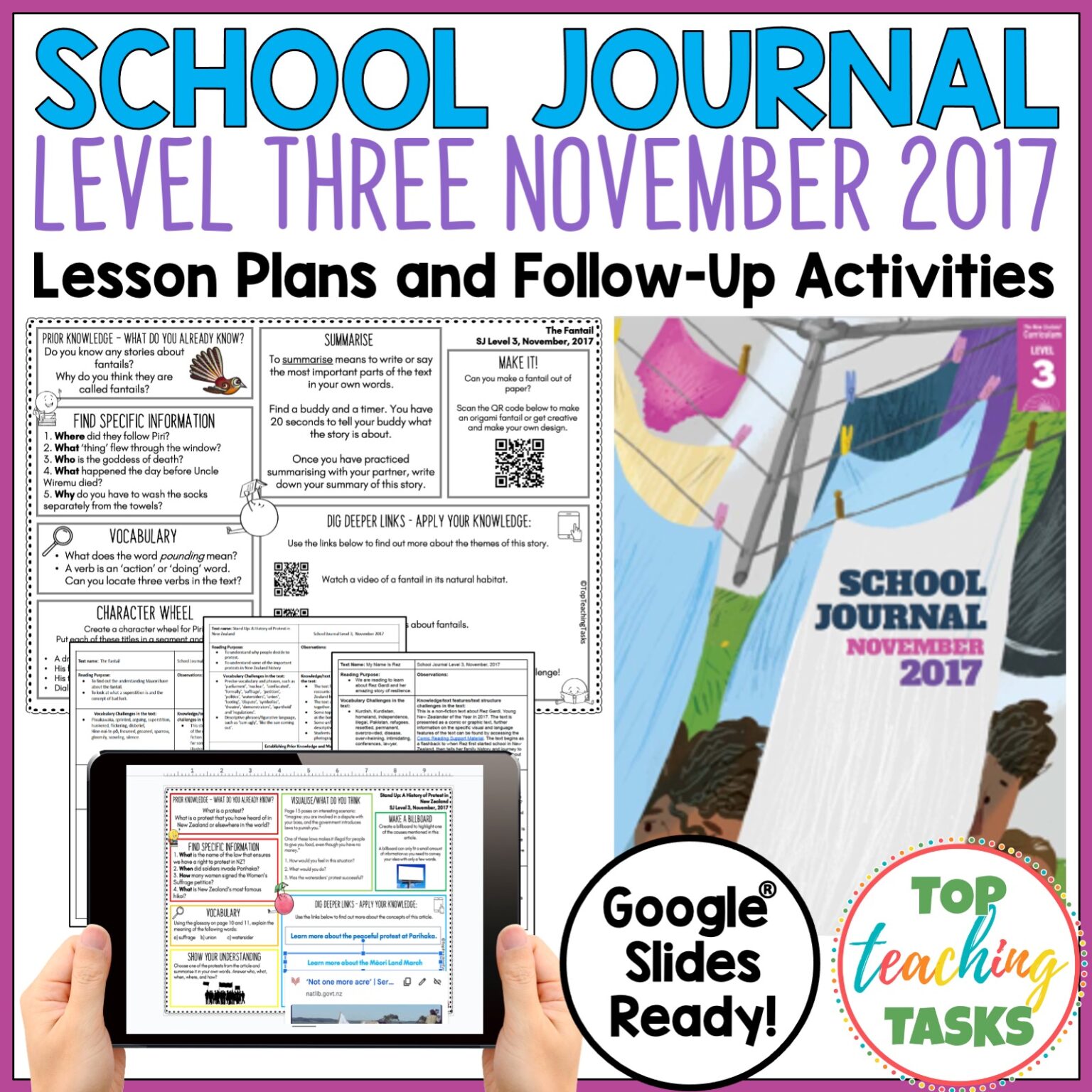 School Journal Level 3 November 2017 Follow Up Activities - Top ...